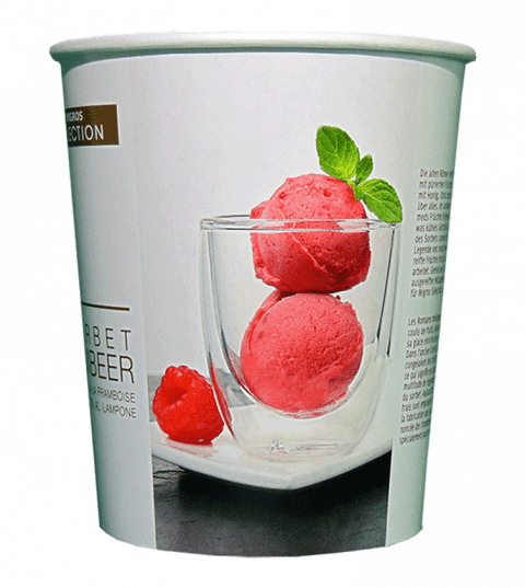 Cardboard sundae for ice cream. Eco-friendly packaging!